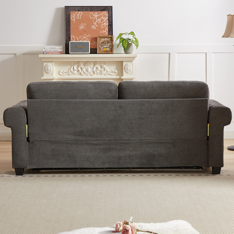 Lark Manor™ Mobean 83'' Rolled Arm Upholstered Sleeper Sofa Couch | Wayfair