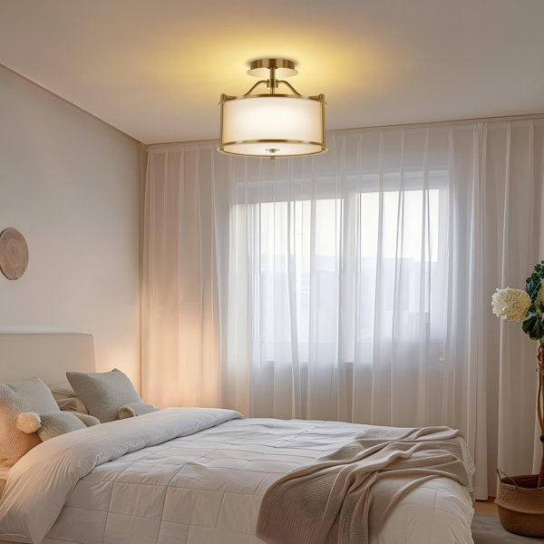 Rosdorf Park Modern Light Fixture 3 Light Semi Flush Mount Ceiling ...