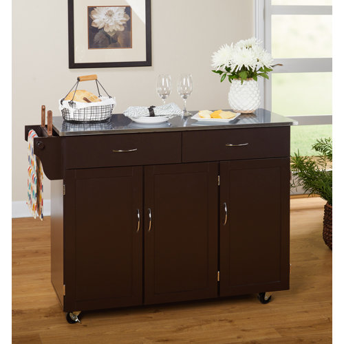 Red Barrel Studio® Garrettsville Metal Kitchen Cart & Reviews | Wayfair