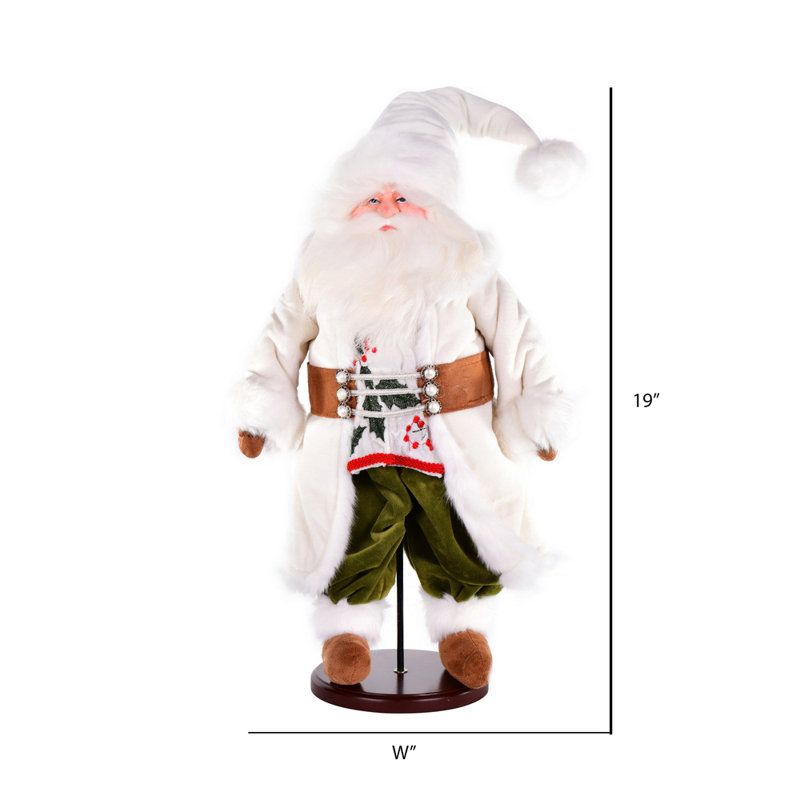 Vickerman 19" Happy Holly Daze Collection Santa Doll With Stand | Wayfair