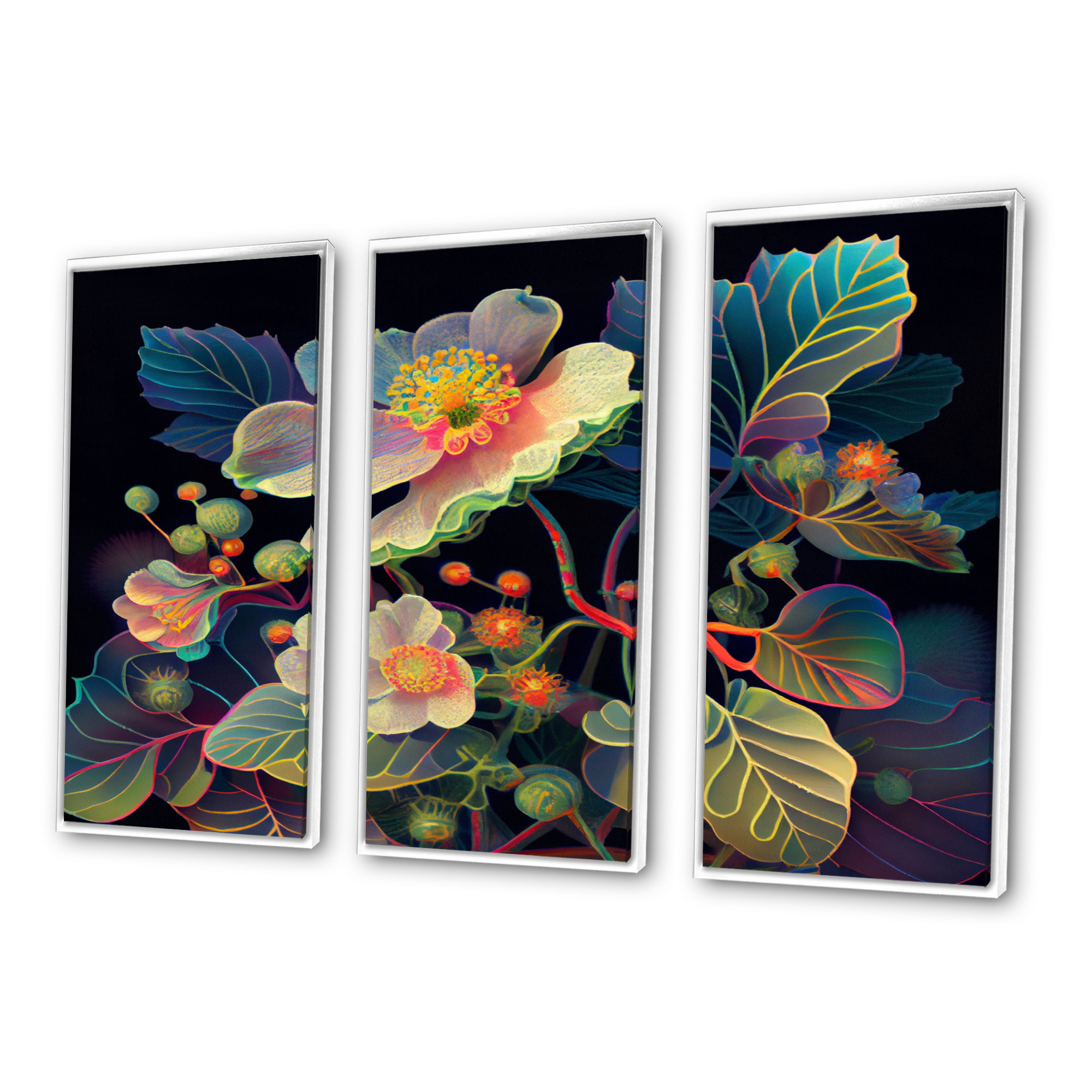 Red Barrel Studio® " Blossoming Diphylleia Gray In Fluorescent Colors ...