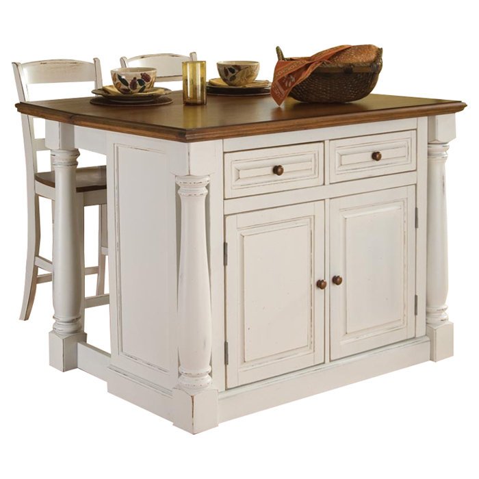 August Grove® Larchwood Kitchen Island Set & Reviews | Wayfair