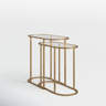 Willa Arlo™ Interiors Lutterworth Glass Frame Nesting Tables & Reviews ...