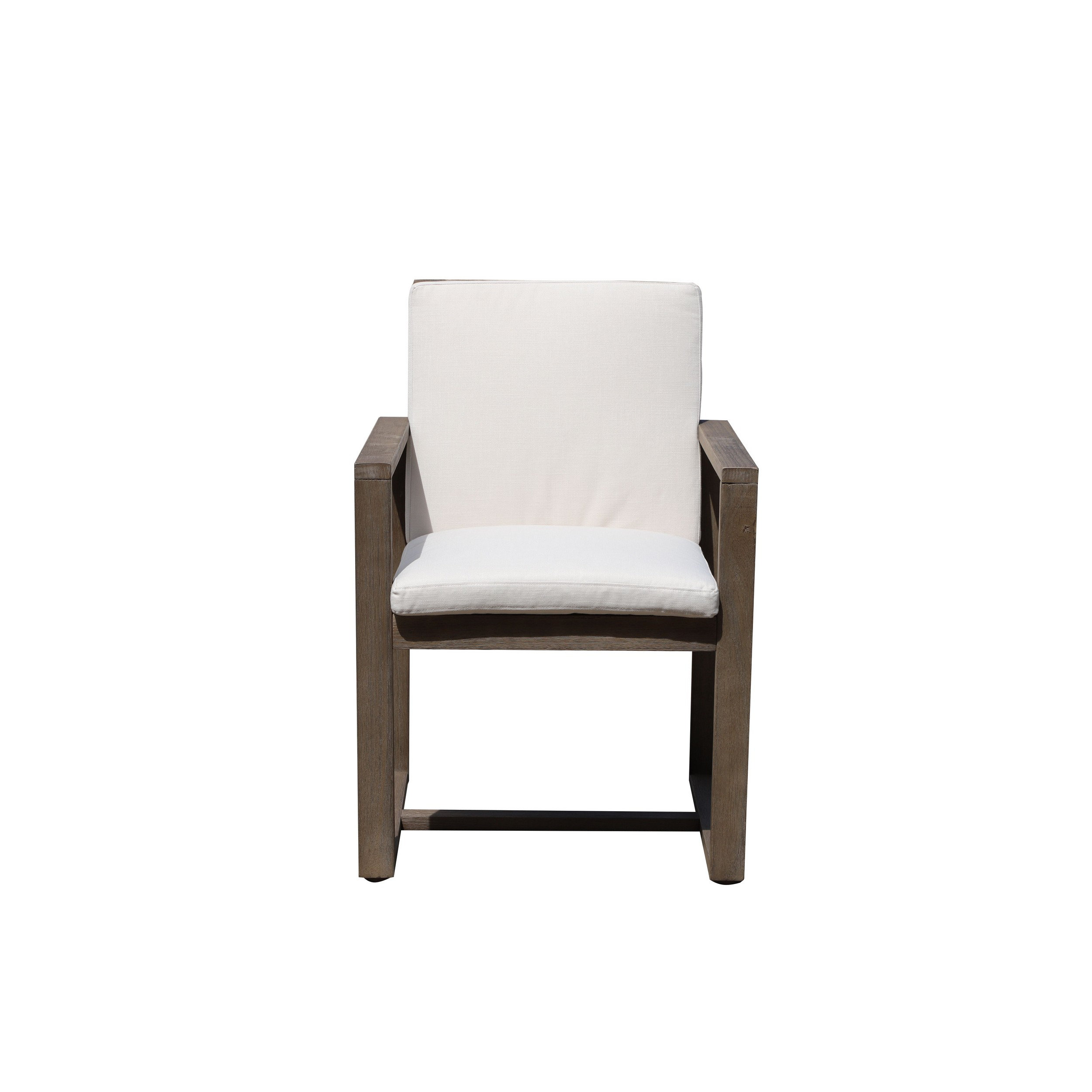 Wade Logan® Brynleigh Solid Wood Patio Dining Armchair with Cushion ...