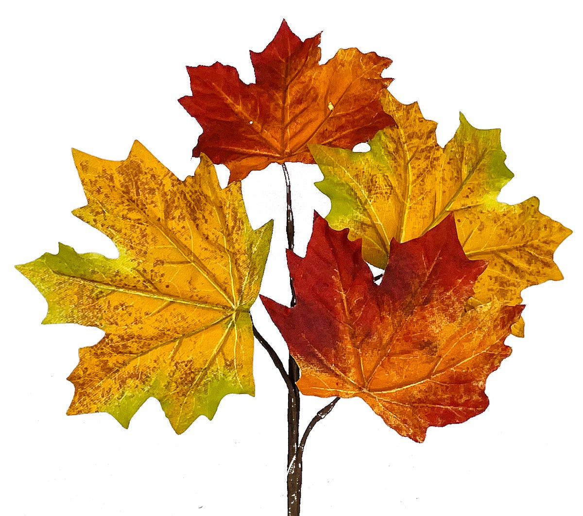 Ebern Designs Autumn Maple Leafs Pick Faux Plants And Trees | Wayfair