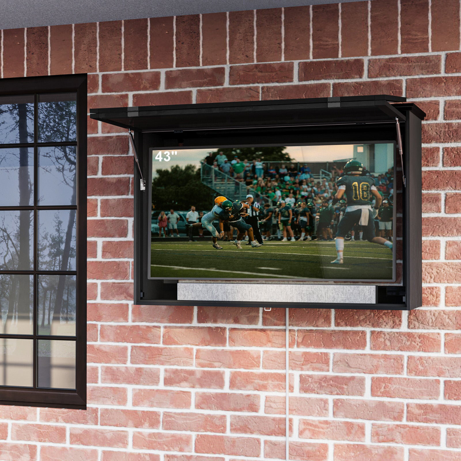 Union Rustic Outdoor TV Enclosure Solid Wood TV Cover 43 Inch ...