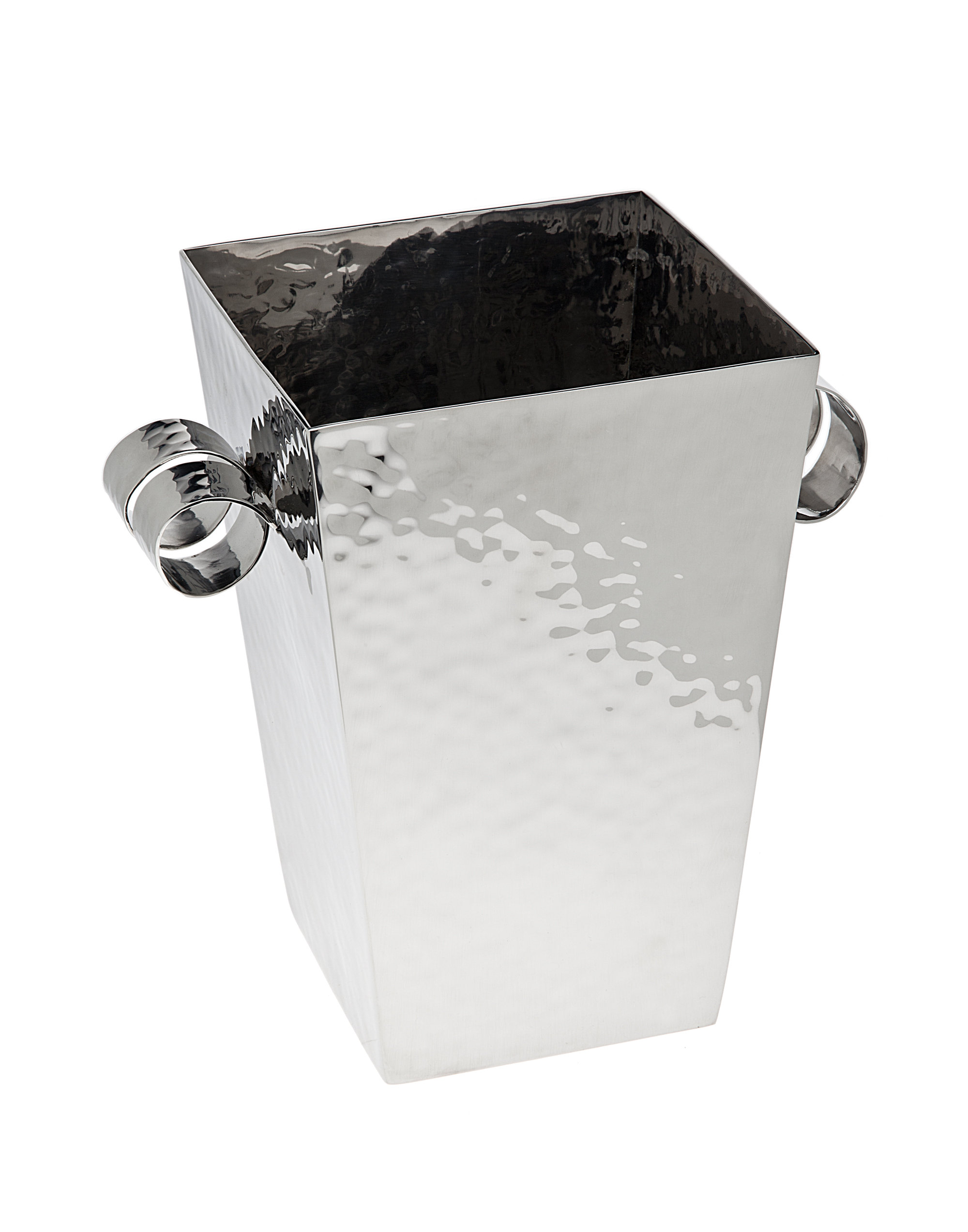 Ricci Argentieri Stainless Steel Hammered Handled Ice Bucket | Wayfair