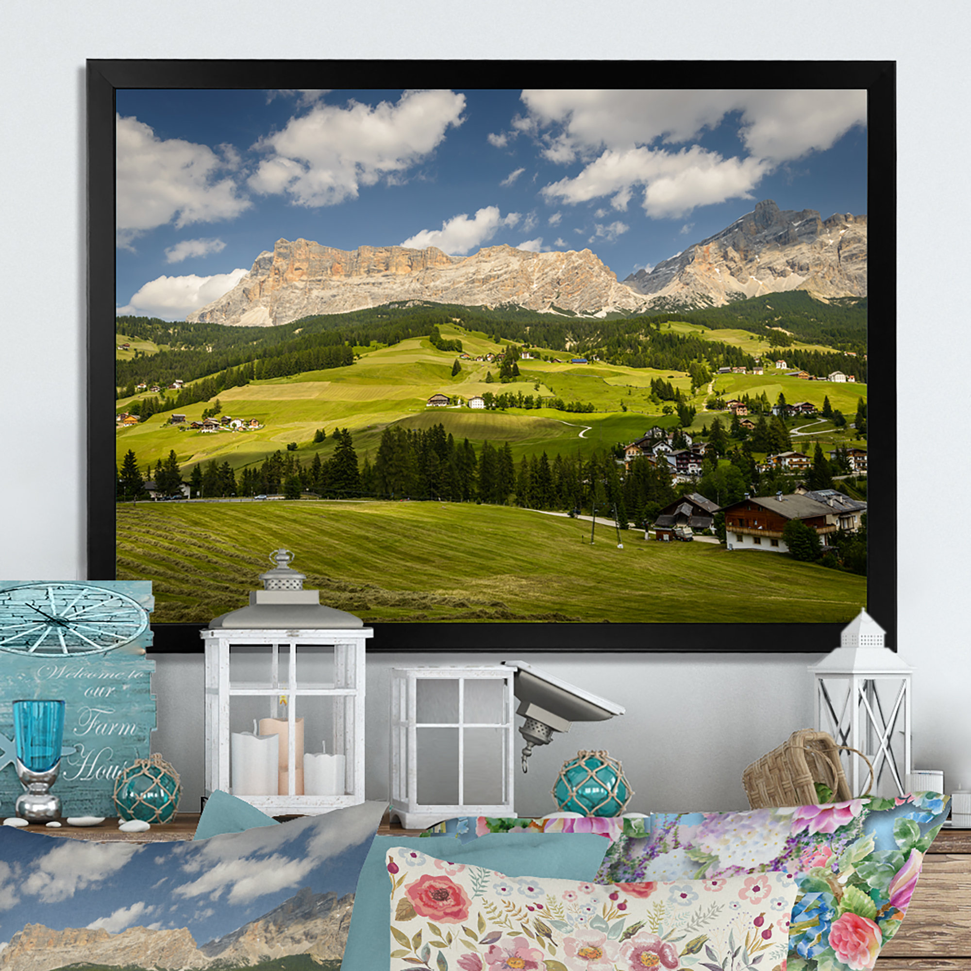 Millwood Pines Beautfiul Mountain - Picture Frame Print on Canvas | Wayfair