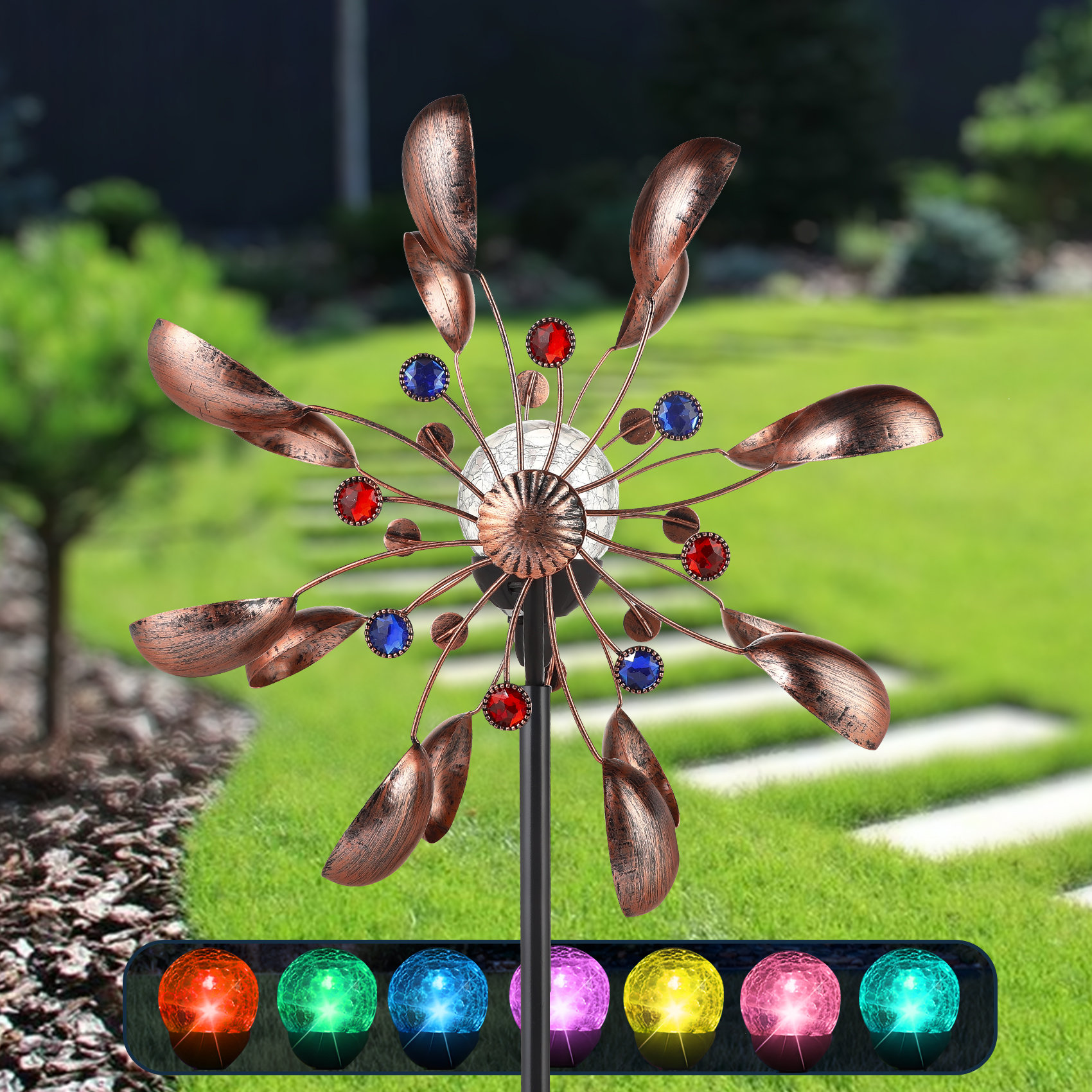 Arlmont & Co. Begoa Wind Spinners Garden-Wind Sculptures & Spinners ...