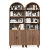 Alcott Hill® Storage Bookcase-Set Of 2, Arched Bookcase With Doors ...