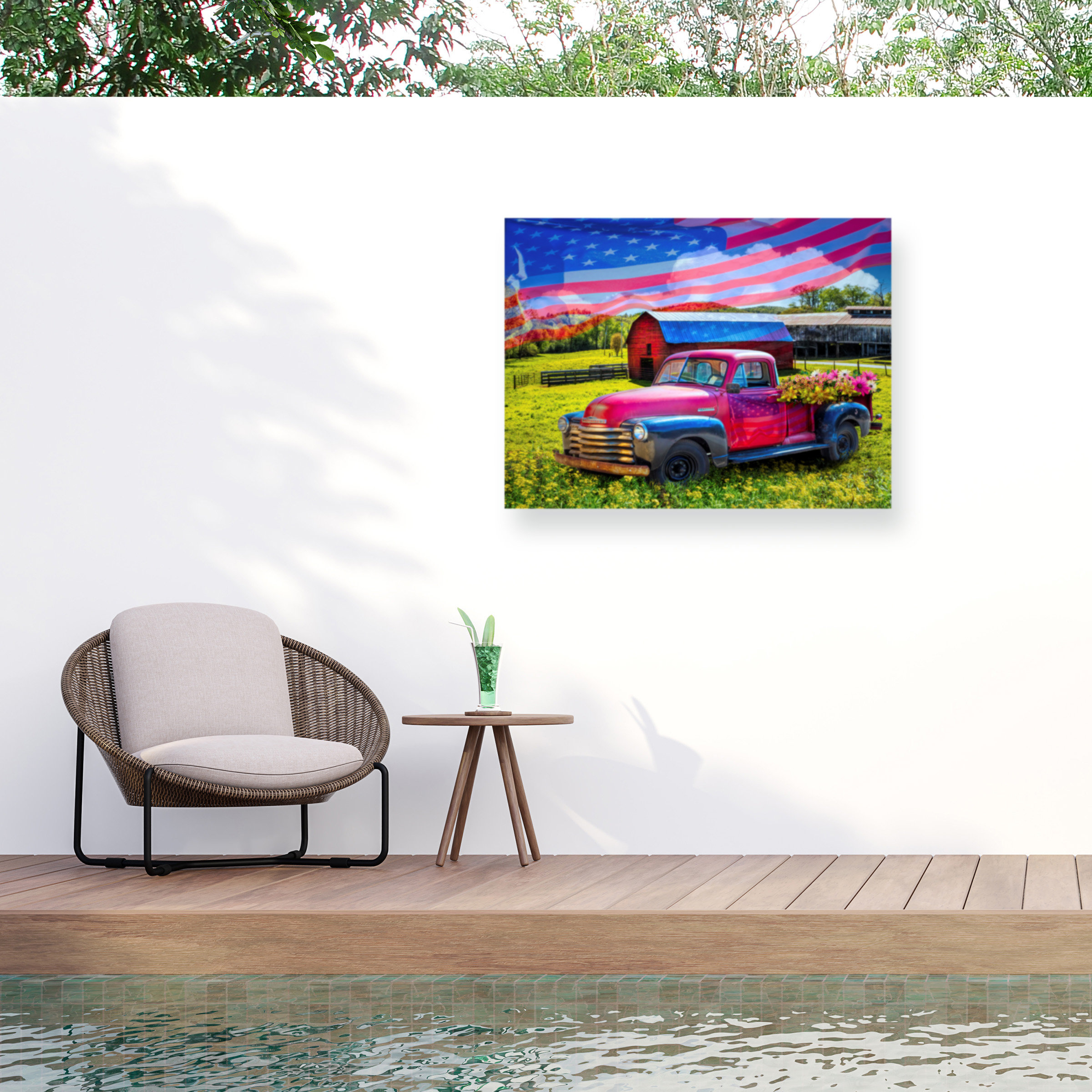 Ebern Designs Bolog Celebrate Life Gallery American Country Truck | Wayfair