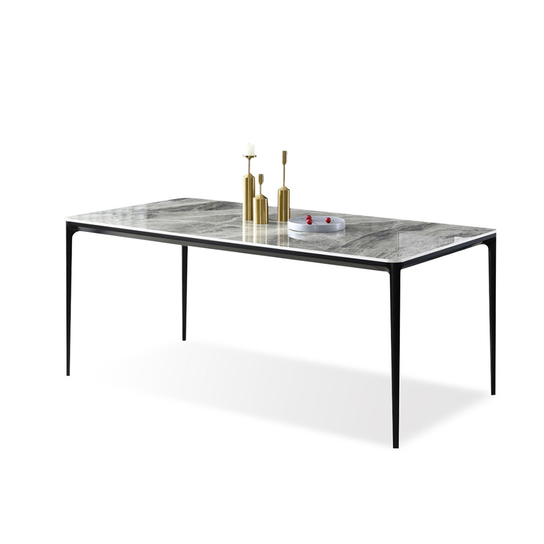 Wrought Studio™ Black Rectangular Sintered Stone + Aluminium Alloy ...
