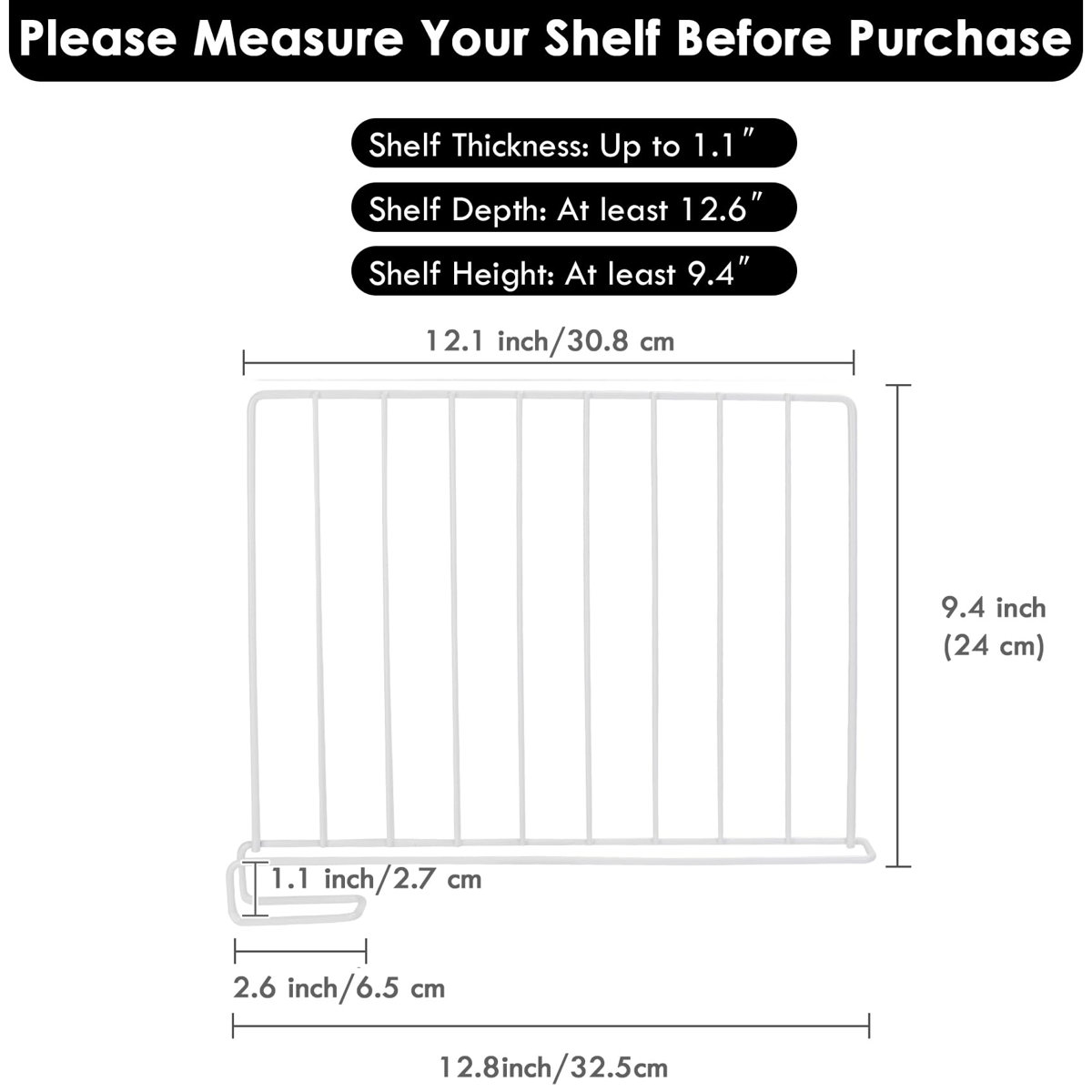 Rebrilliant Shelf Dividers, 8 Pack Shelf Dividers For Closet ...