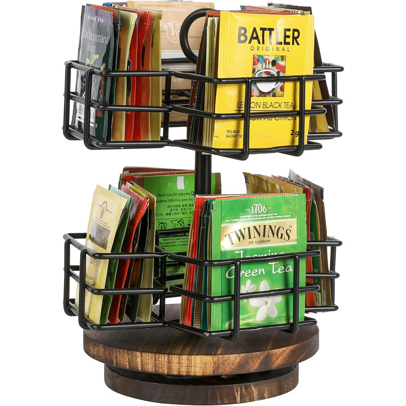 REFISM 8 Compartment Tea Bag Organizer Carousel | Wayfair