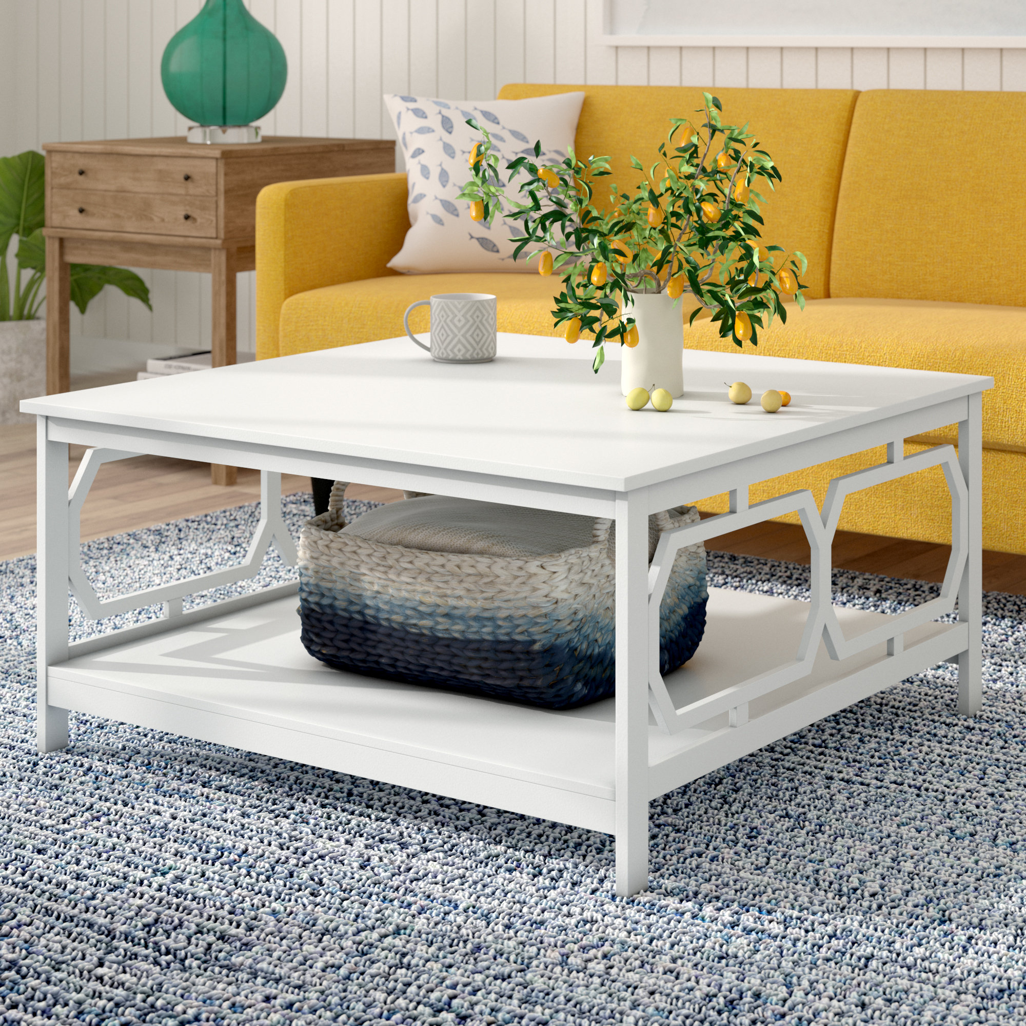 Winston Porter Minburn 36" W Coffee Table with Storage & Reviews ...
