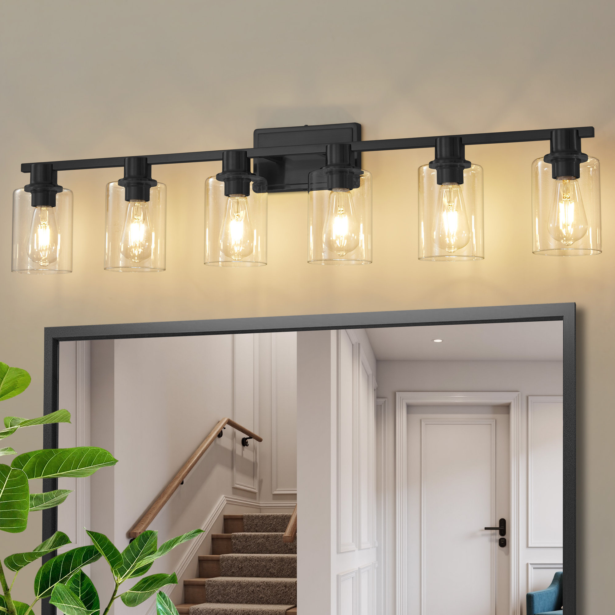 Latitude Run® Navila 6 - Light Dimmable Vanity Light Mirror Headlights ...