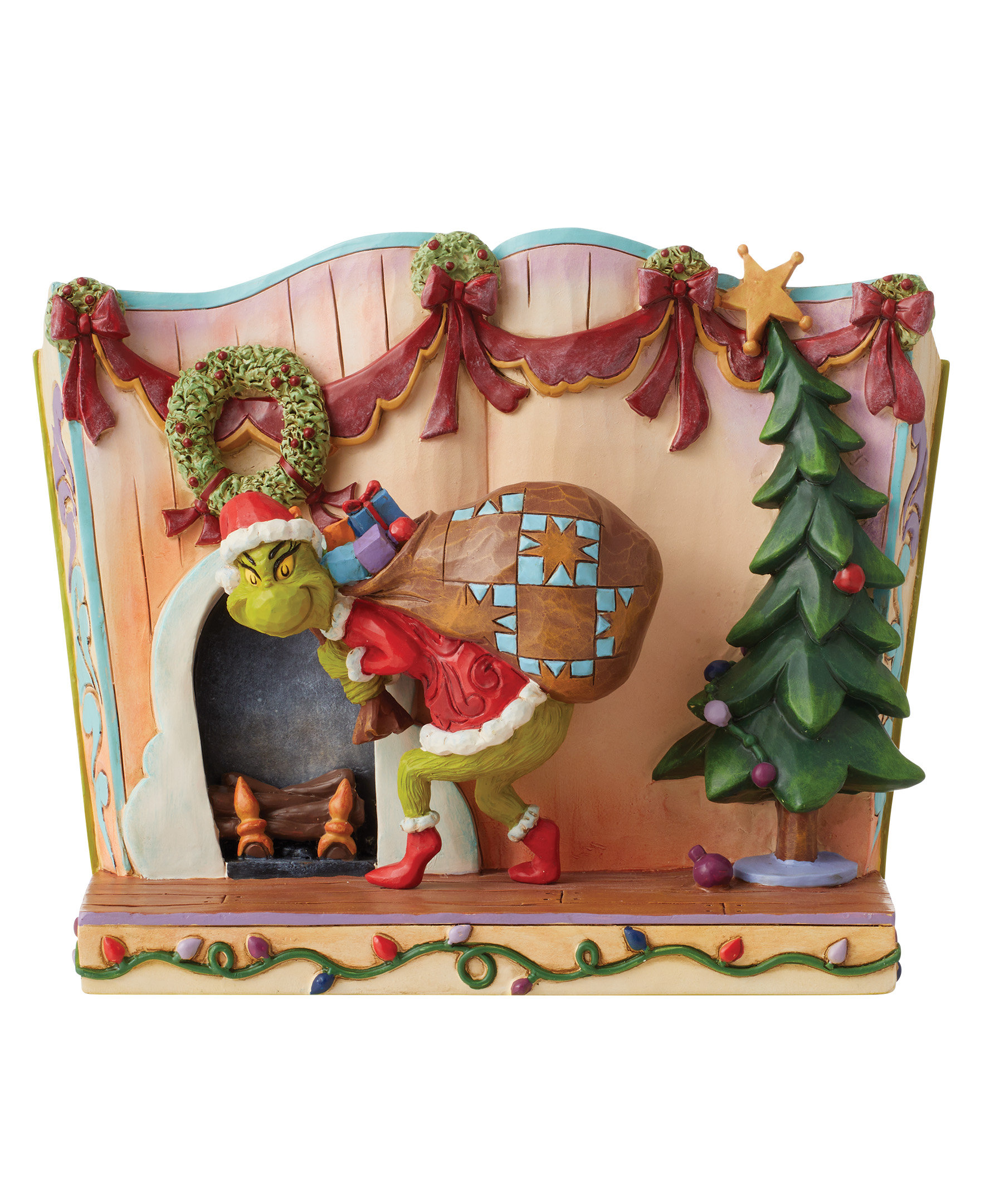 Jim Shore Dr. Seuss Grinch Stealing Presents Story Figurine 6.5in H ...