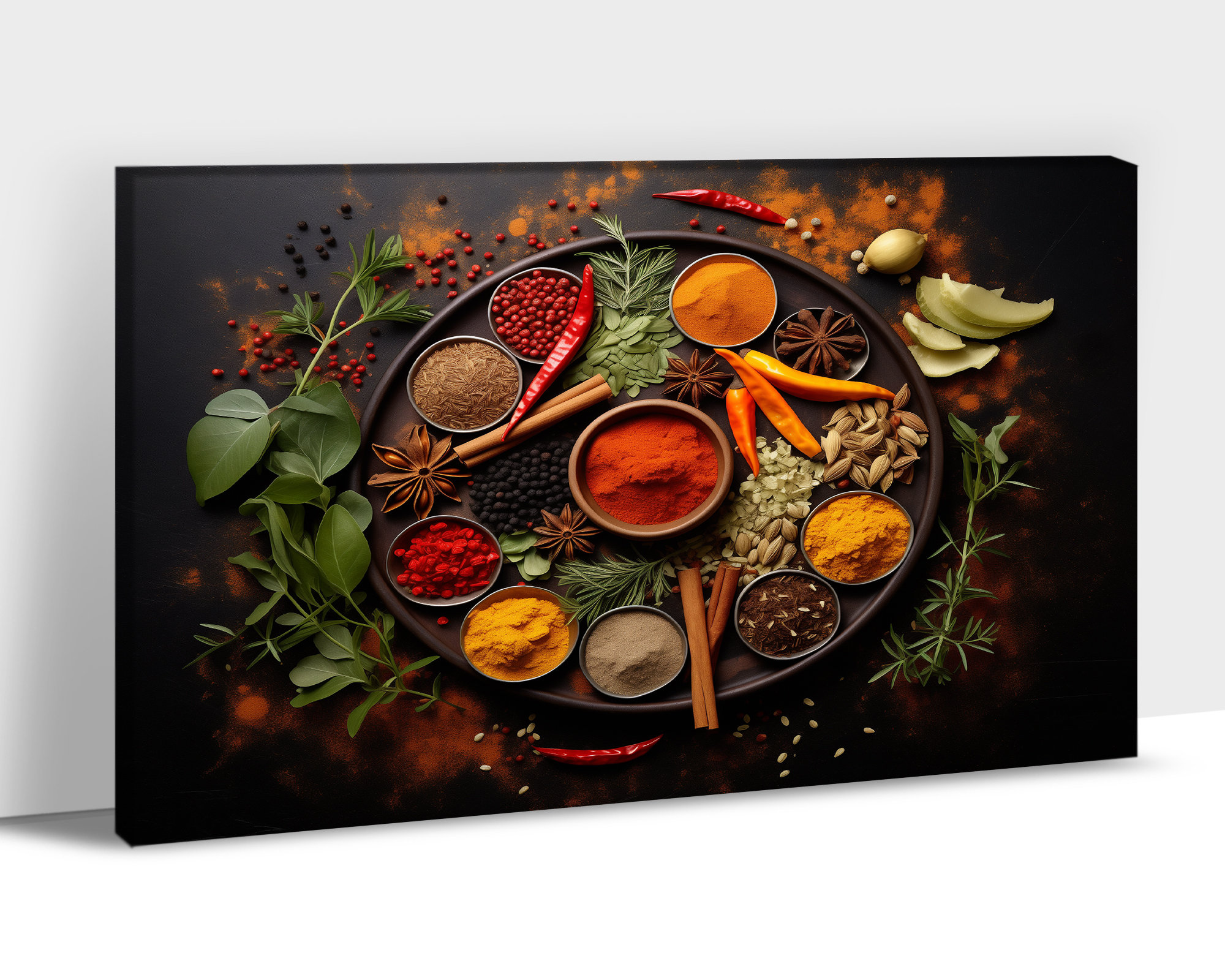 East Urban Home Adriany Spices Herbs Tableware Food Still Life Painting ...