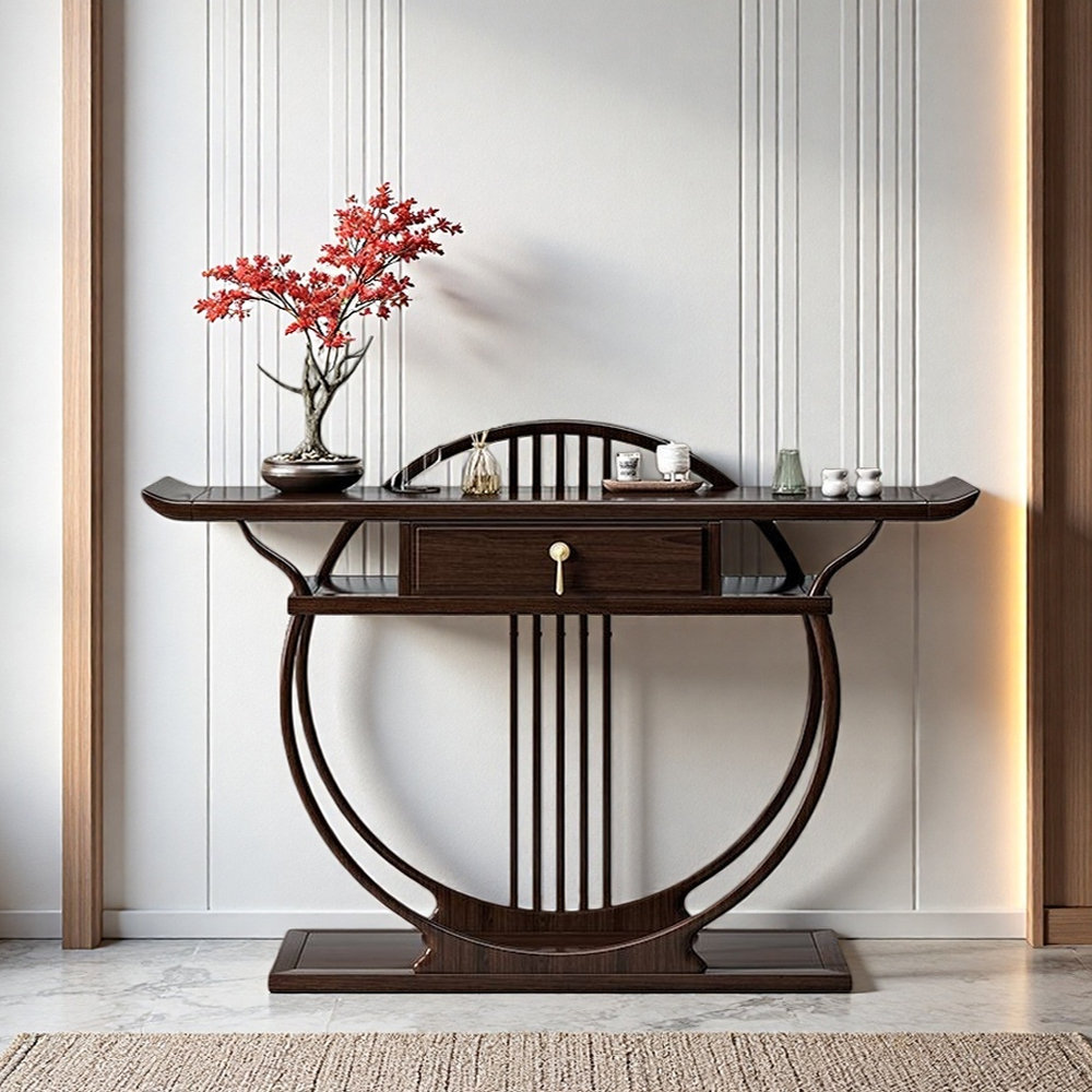 Orren Ellis New Chinese Style Solid Wood Console Table | Wayfair