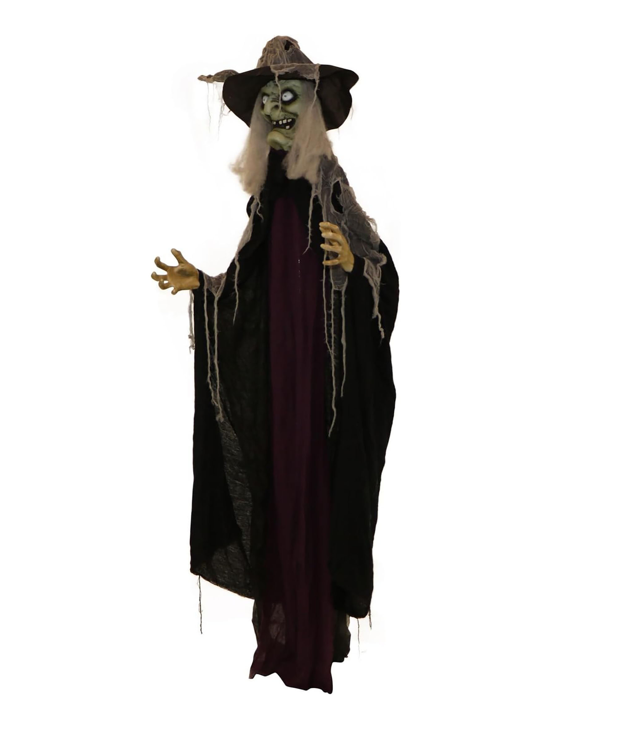 The Holiday Aisle® Life-Size Poseable Scary Talking Witch, With Touch ...