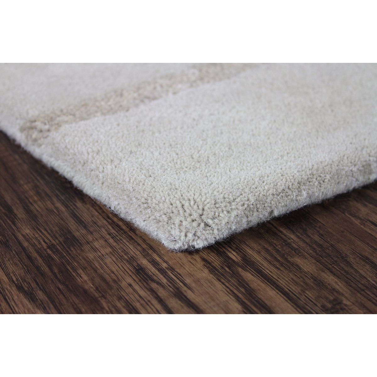 Orren Ellis Belen Abstract Handmade Tufted Wool Beige Area Rug | Wayfair