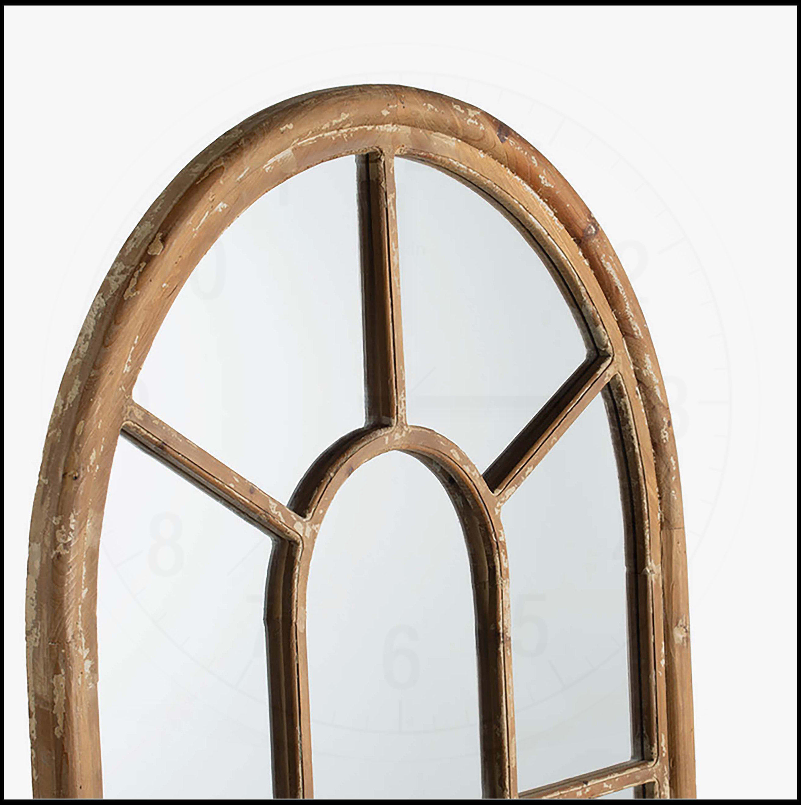 One Allium Way Elegant Half-Round Elongated Mirror with Decorative ...