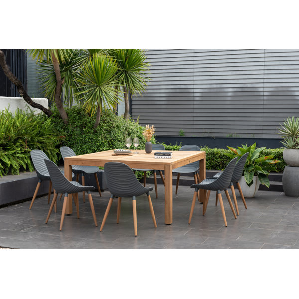 Lark Manor Anautica Outdoor Patio 9pc FSC Dining Set & Reviews | Wayfair