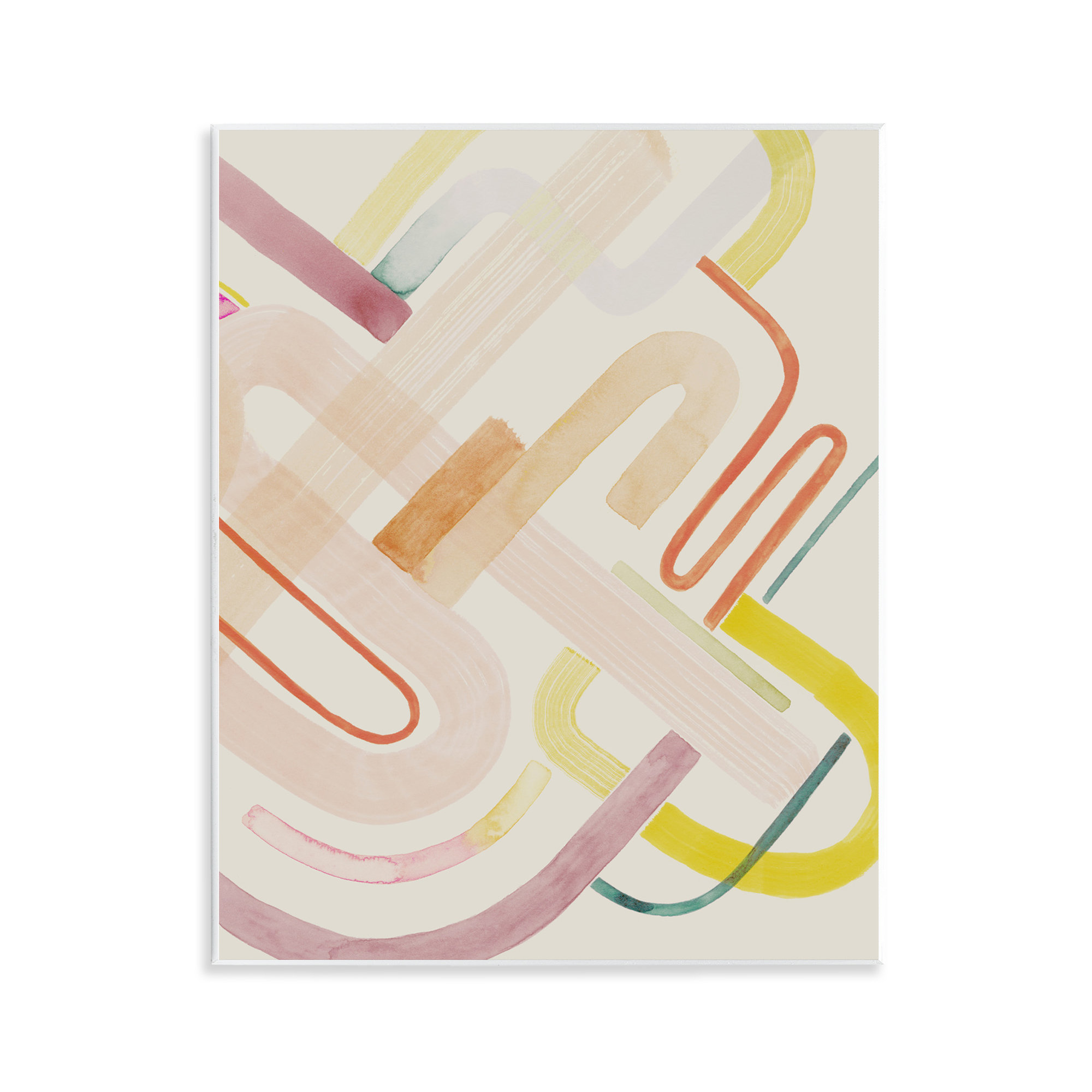 Ebern Designs Overlapping Curved Shapes Wall Plaque Art by Grace Popp ...
