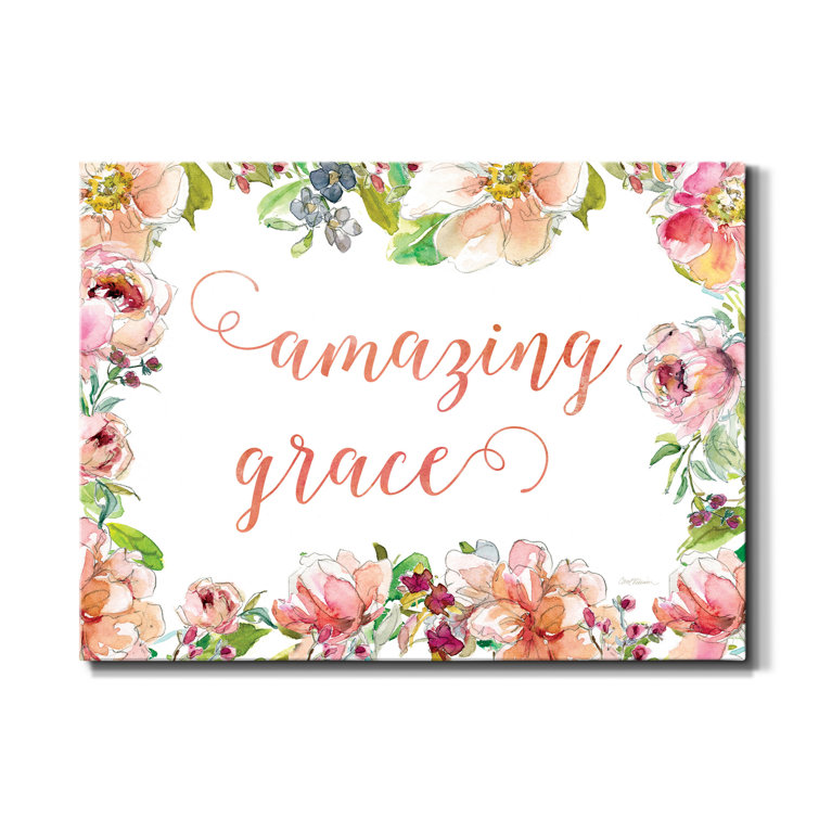 Trinx Amazing Grace Framed On Canvas Print | Wayfair