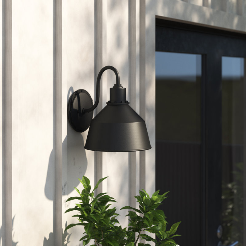 Williston Forge Julia Black 1 - Bulb 9.75" H Outdoor Barn Light ...