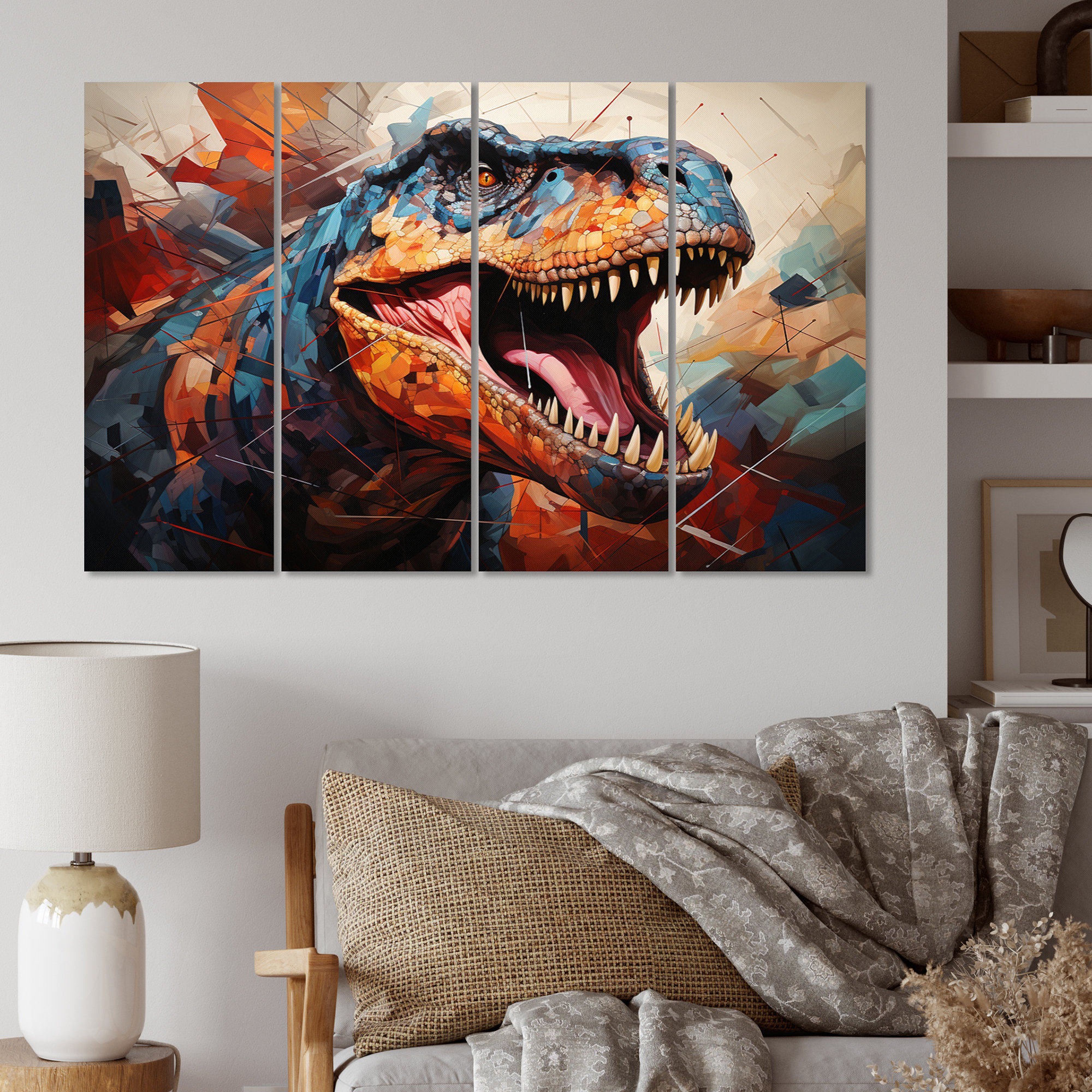 Design Art Dinosaur Prehistoric Legacy Geometric II - Animals Wall ...