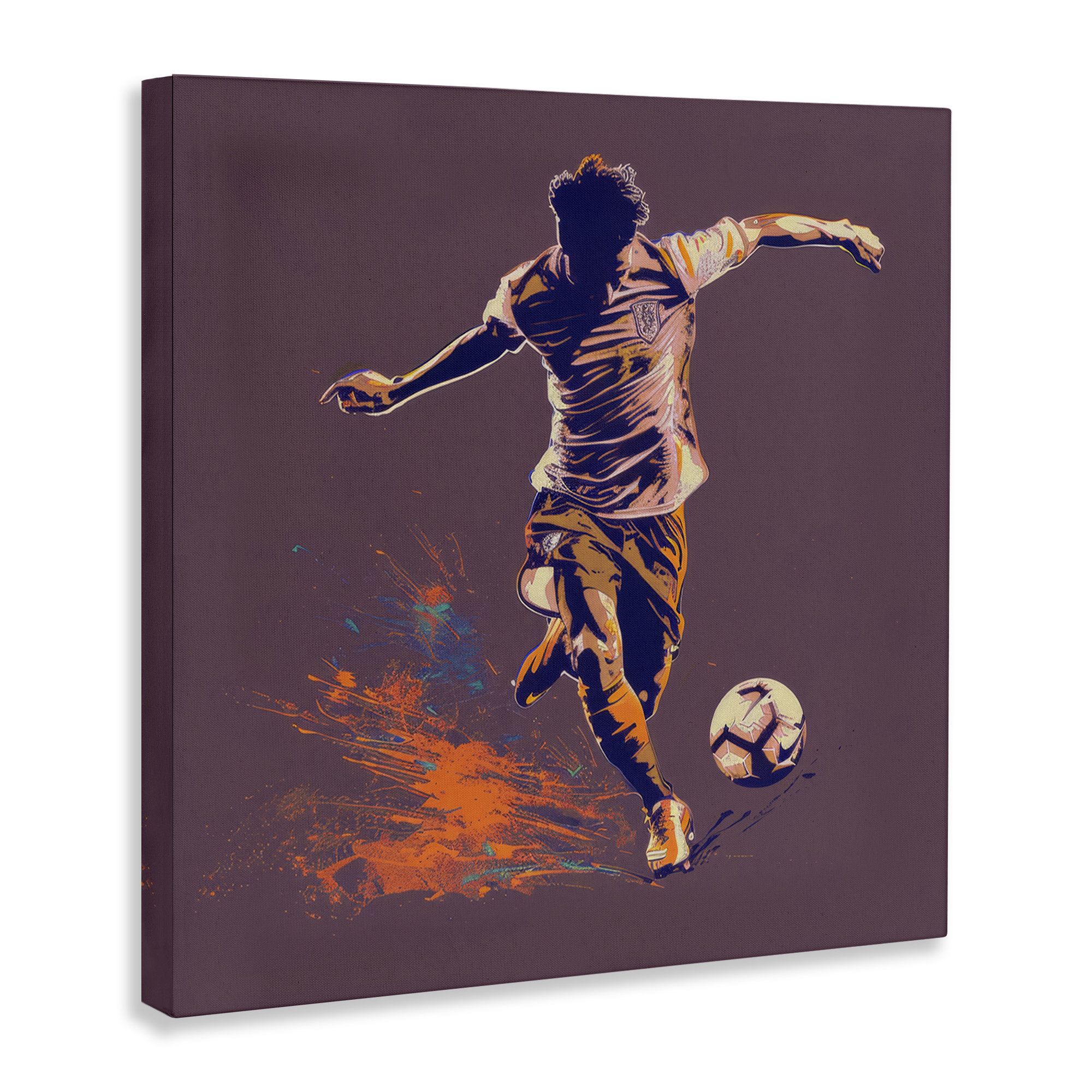 Winston Porter Winning Goal Abstract Athlete Canvas Wall Art by Lazar ...