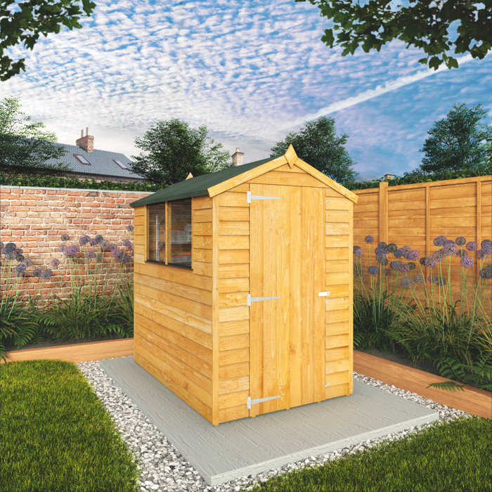 Mercia Garden Products Mercia 6 x 4ft Overlap Apex Shed & Reviews ...