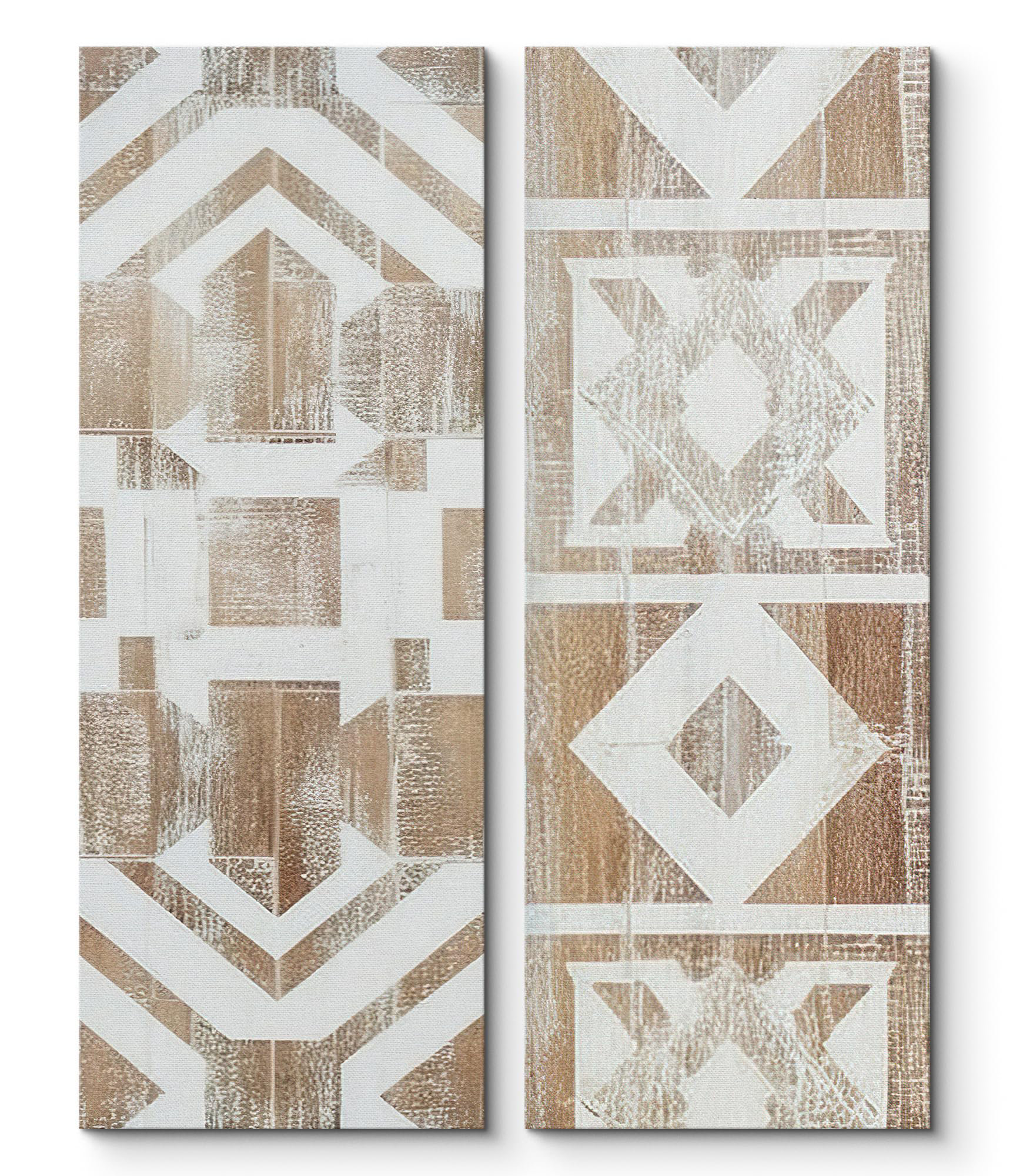 IDEA4WALL " Geometric Woodblock Polygon Pattern Abstract Shapes ...