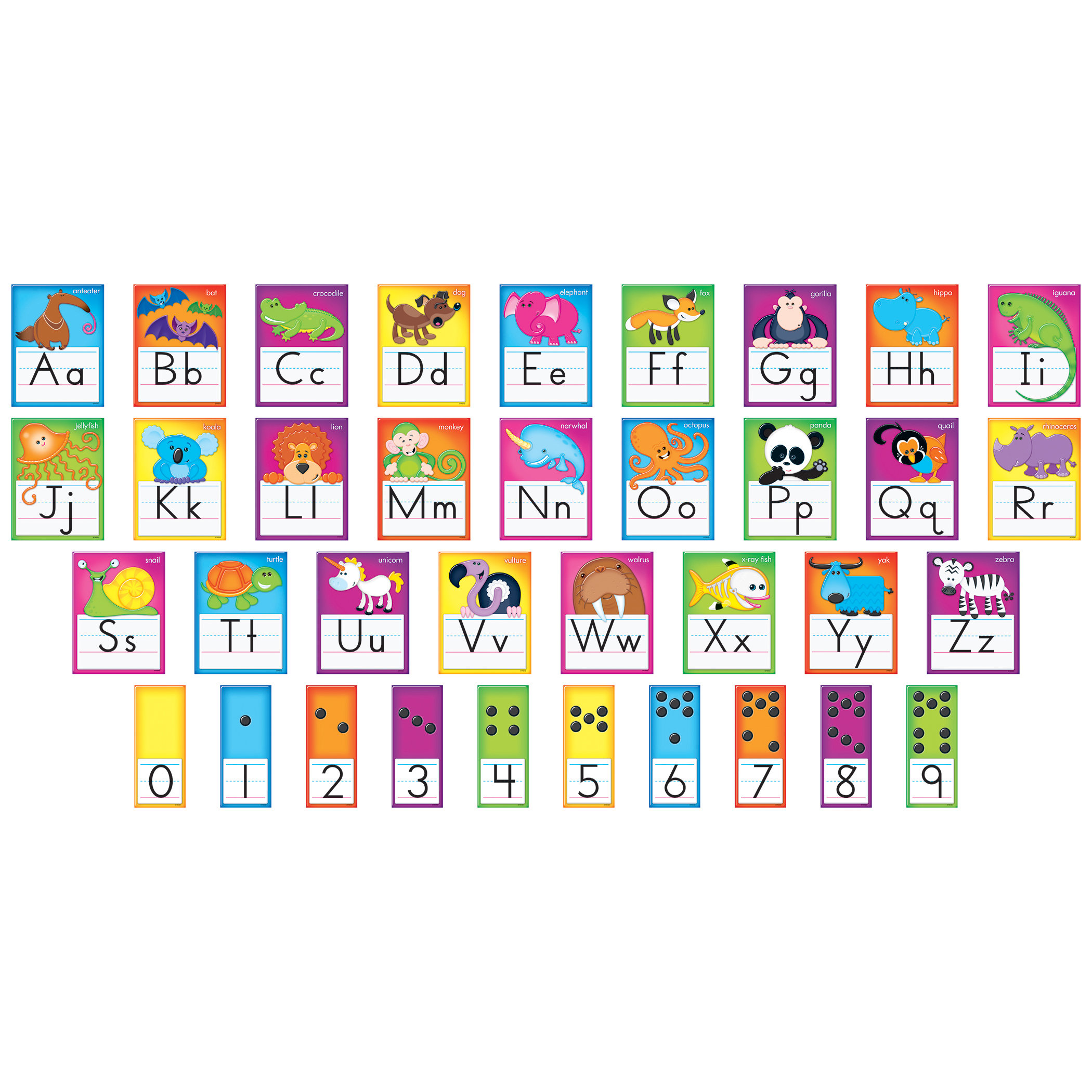 TREND enterprises, Inc. Awesome Animals Alphabet Card Bulletin Board ...