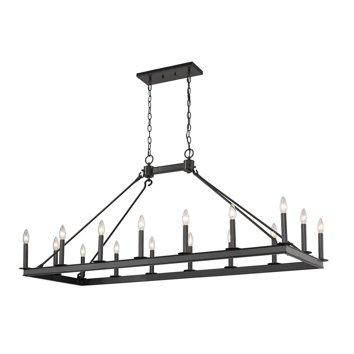 Mercer41 Engle 16 - Light cluster Rectangle Pendent | Wayfair