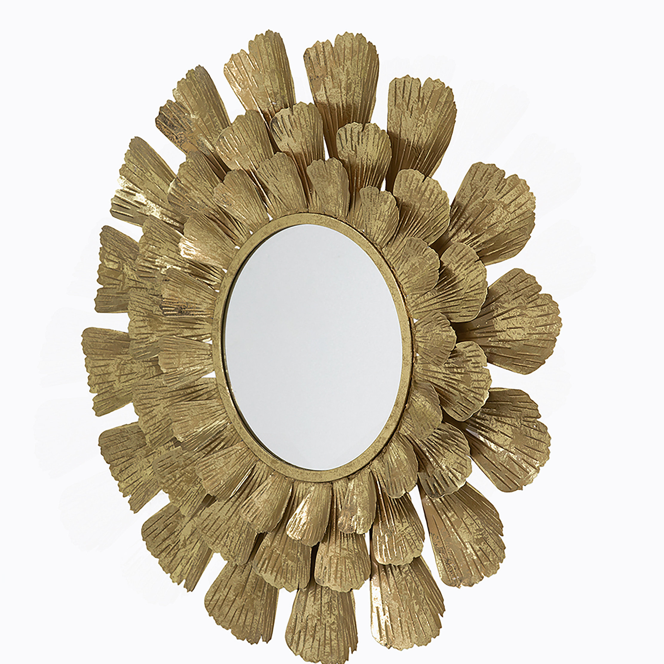 House of Hampton® Iron Frame Vertical Round Mirror | Wayfair
