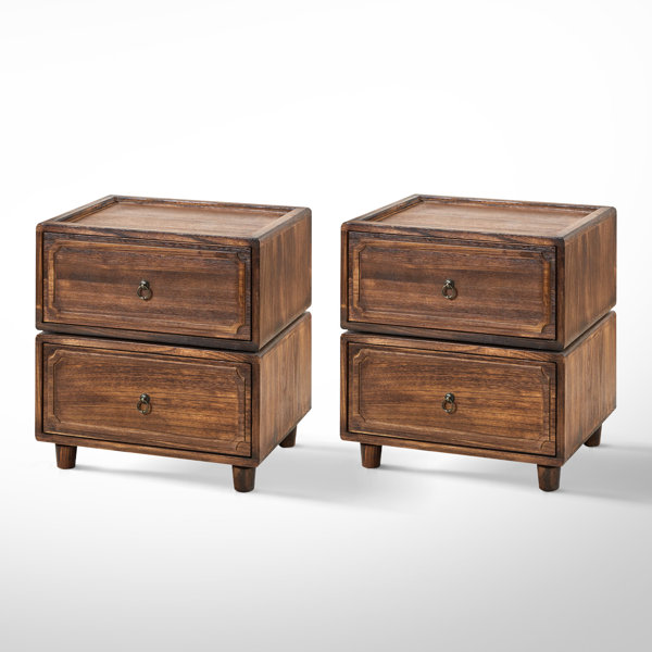 Breakwater Bay Aivery 2 - Drawer Solid Wood Modular Storage Drawers ...