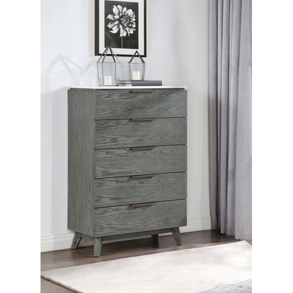Wade Logan® Bertfriede 34'' W 5 - Drawer Dresser - Wayfair Canada