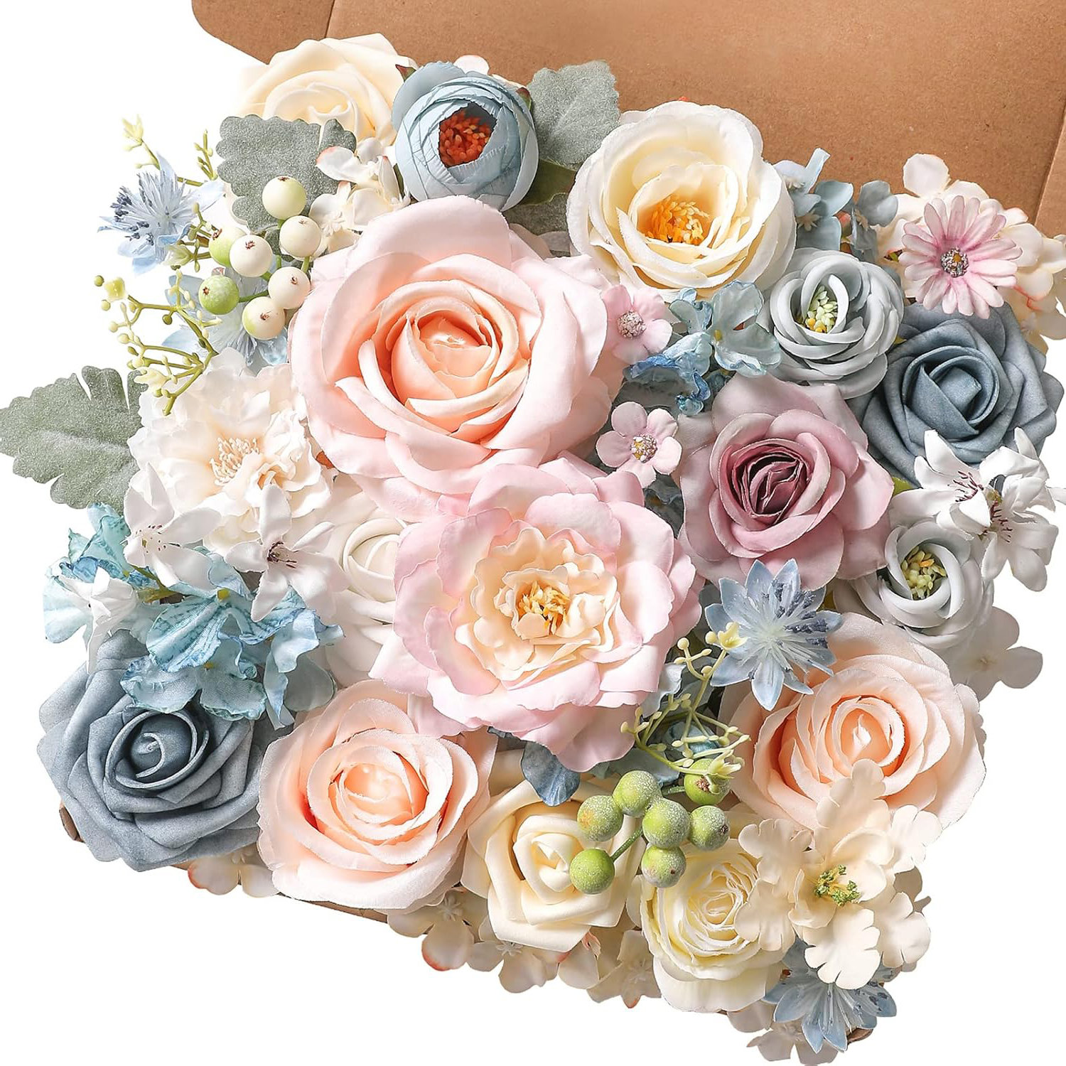 Primrue Artificial Flowers Box Set, Faux Flowers Bulk Flower Leaf with ...