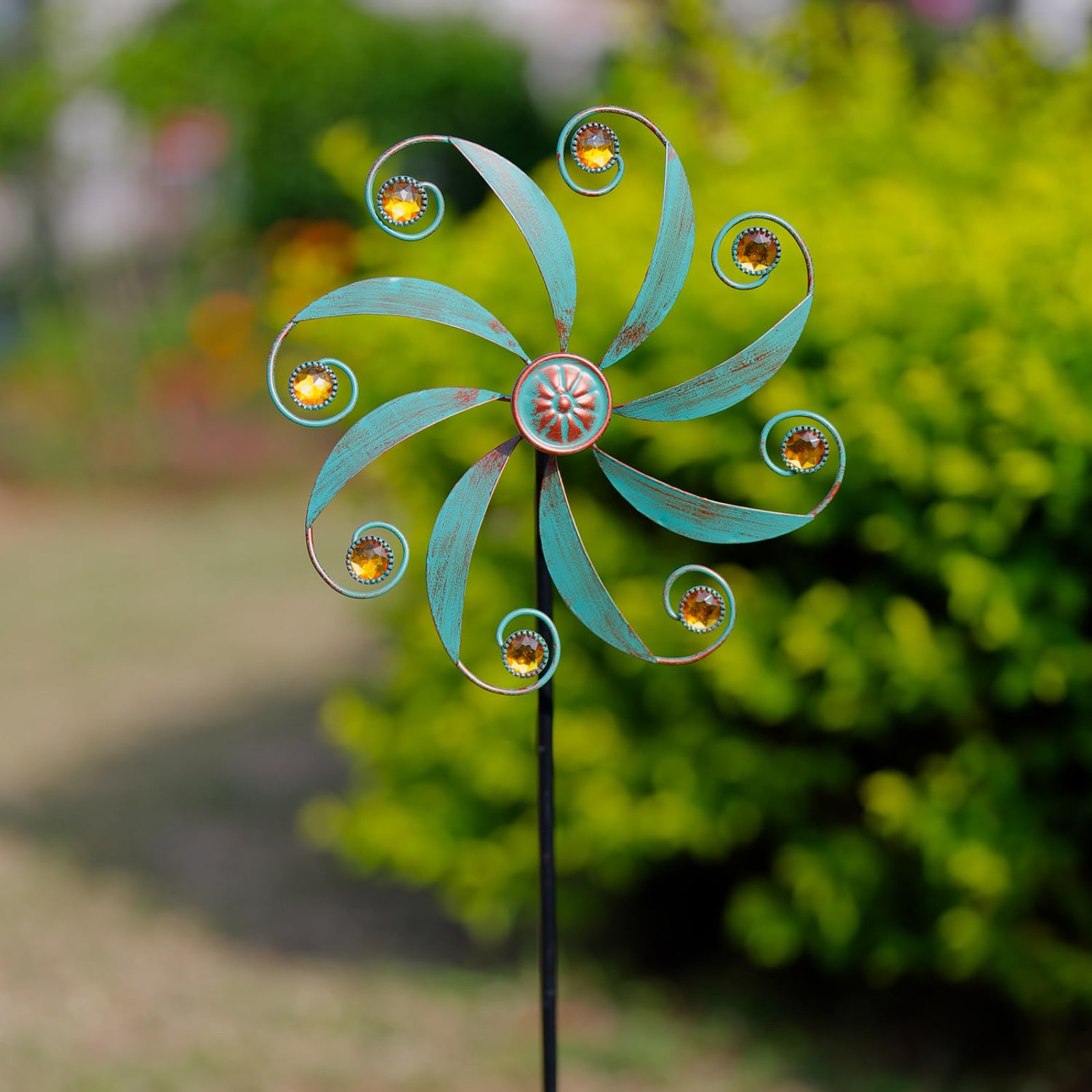 Arlmont & Co. Wind Spinner Small Garden Pinwheels for Yard and Garden ...