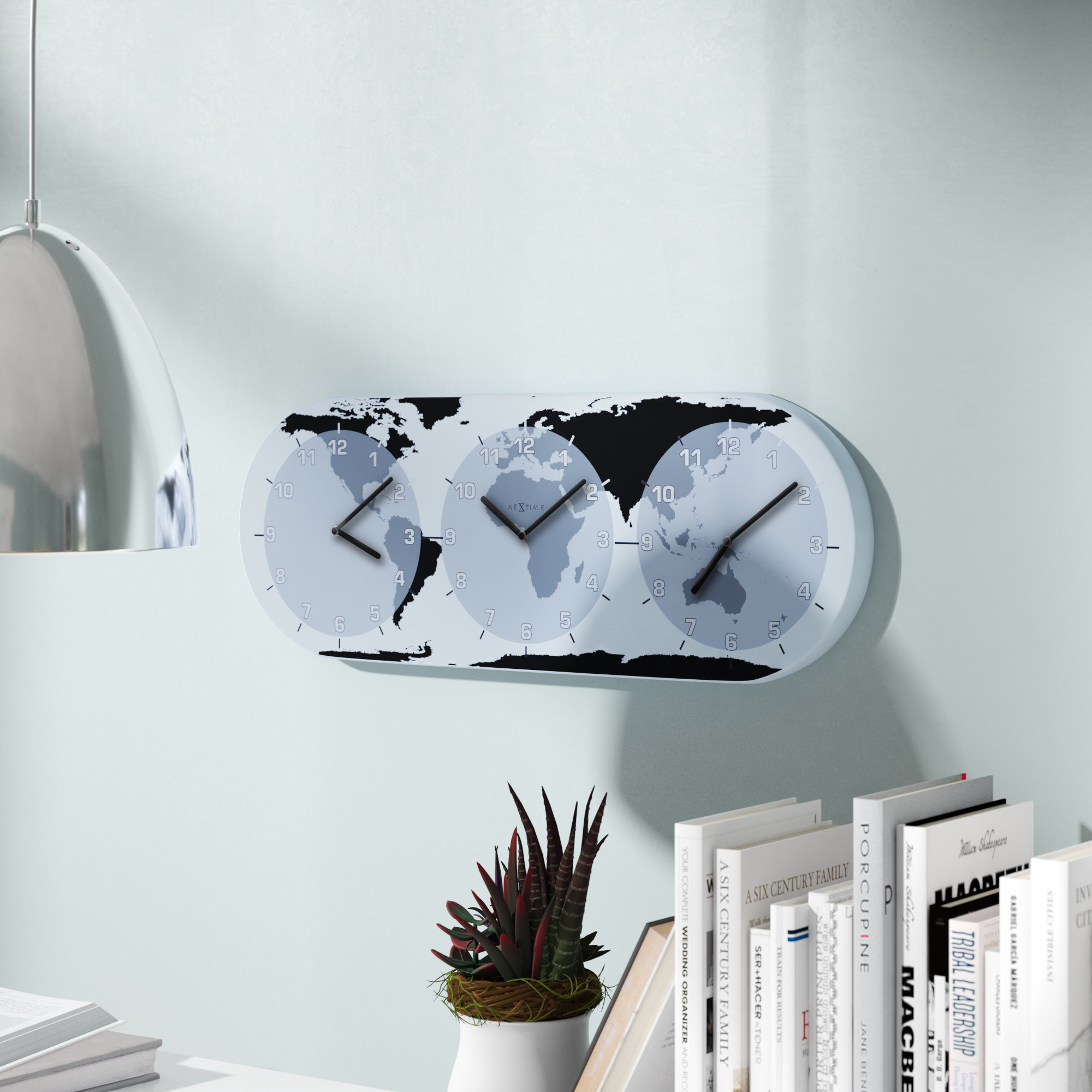 Ivy Bronx Mondial World Time Zone Glass Wall Clock & Reviews | Wayfair