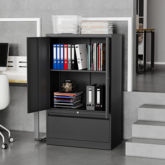 Inbox Zero Kaysean 31.5'' Wide 1 -Drawer Steel File Cabinet & Reviews ...