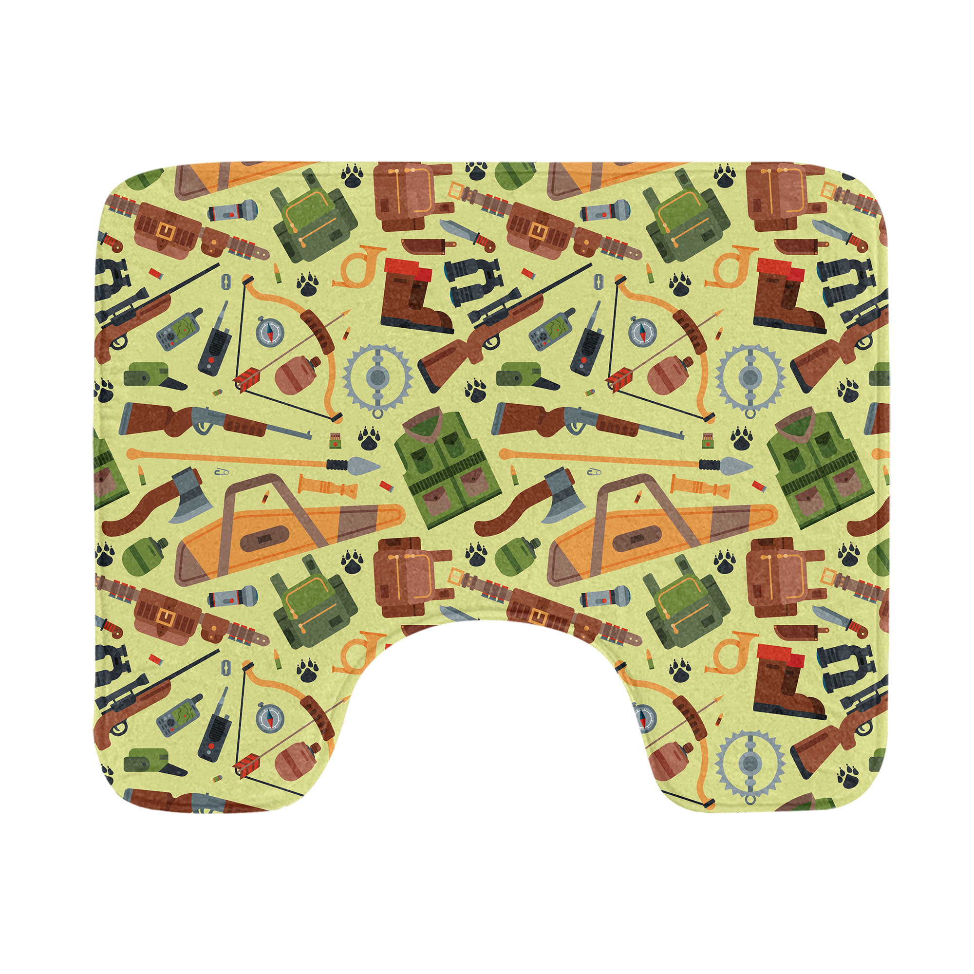 East Urban Home Deer Hunting Toilet Mat U-Shape Bathroom Rug 20" Pale ...