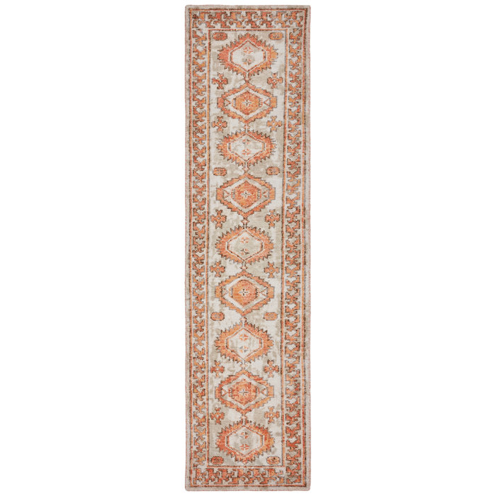 Madison Couture Rugs Tribal Elegance Orange/Rust/Grey Hand-Knotted Wool ...