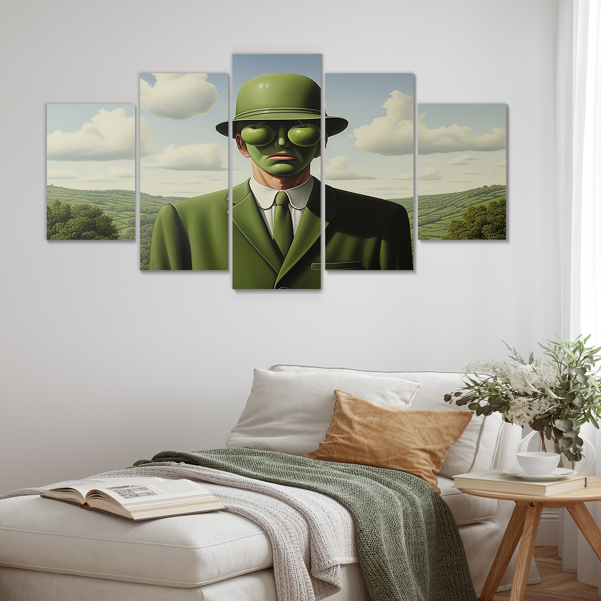 Red Barrel Studio® 'Green Surrealist Man Portrait II - Surrealism ...