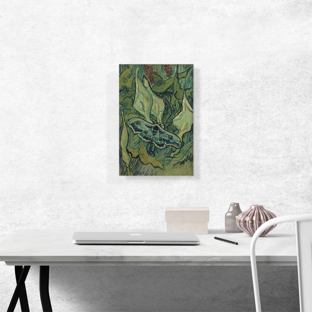 ARTCANVAS Giant Peacock Moth 1889 by Vincent Van Gogh - Wrapped Canvas ...