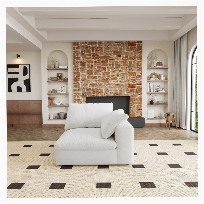 Hokku Designs Cloud Sectional Sofa 160'', Down Filled Comfortable V ...