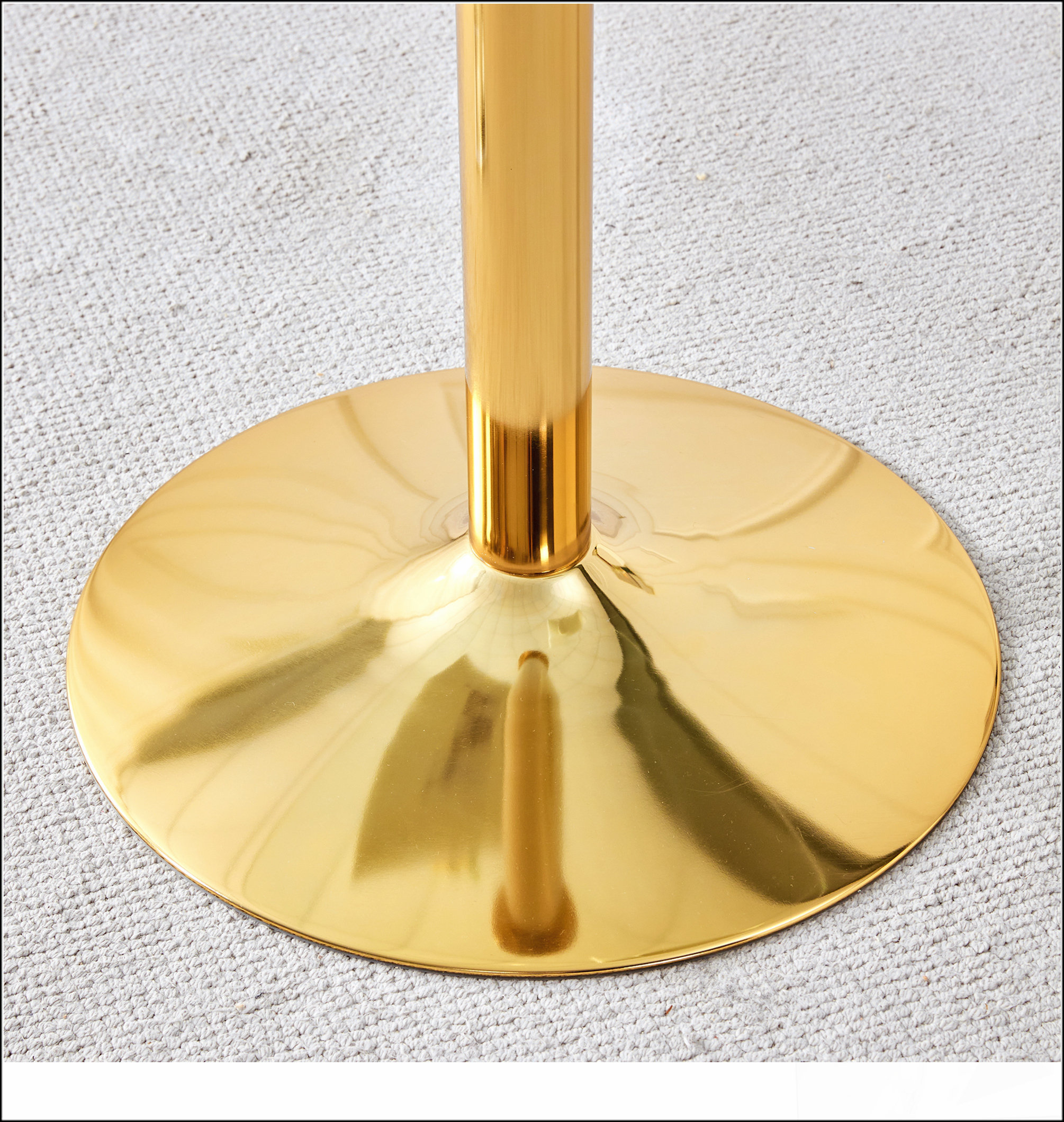 Mercer41 A 35-inch diameter glass top and a modern, minimalist round ...