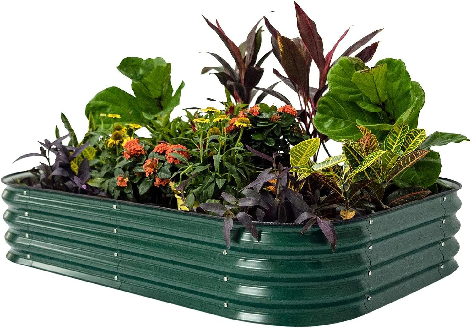 Vego Garden 11" Tall 6 In 1 Modular Metal Outdoor Raised Garden Bed ...